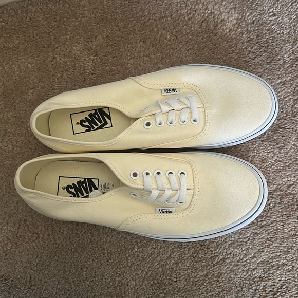 Vans | Shoes | Brand New Cream Colored Vans | Poshmark